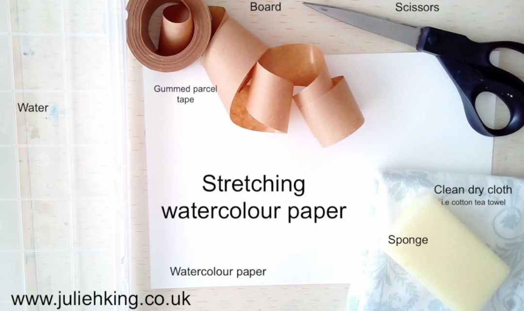 How to stretch watercolour paper - Julie King